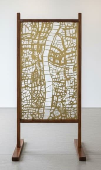 Mapping Roots by Rutva Joshi | Wood, Brass Installation